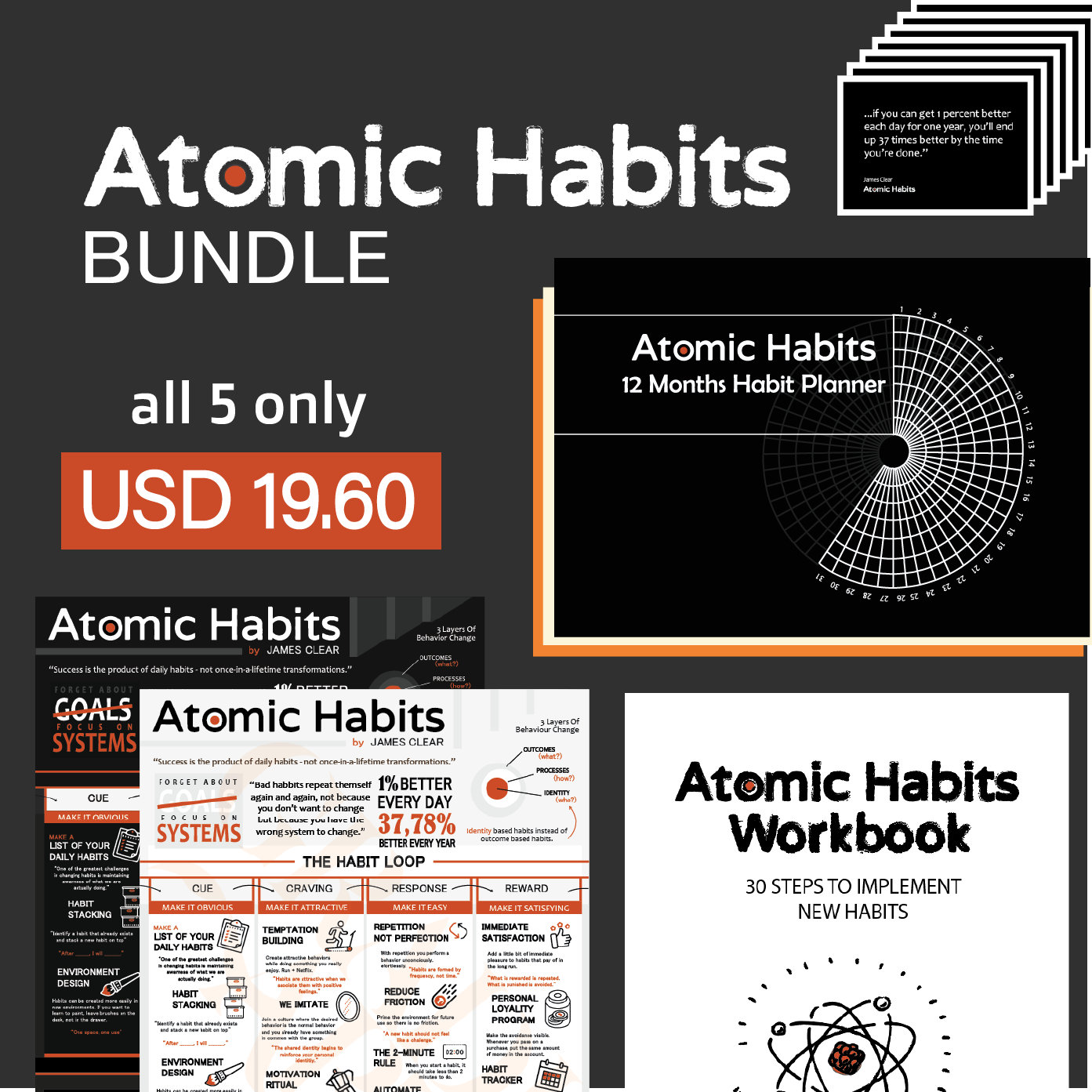 Atomic Habits BUNDLE, High Quality, Instant Download, Digital Files ...