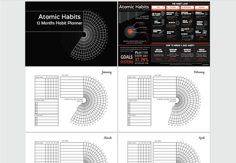 Atomic Habits Worksheet I 12 Pages + Poster I Atomic Habits Poster I ...
