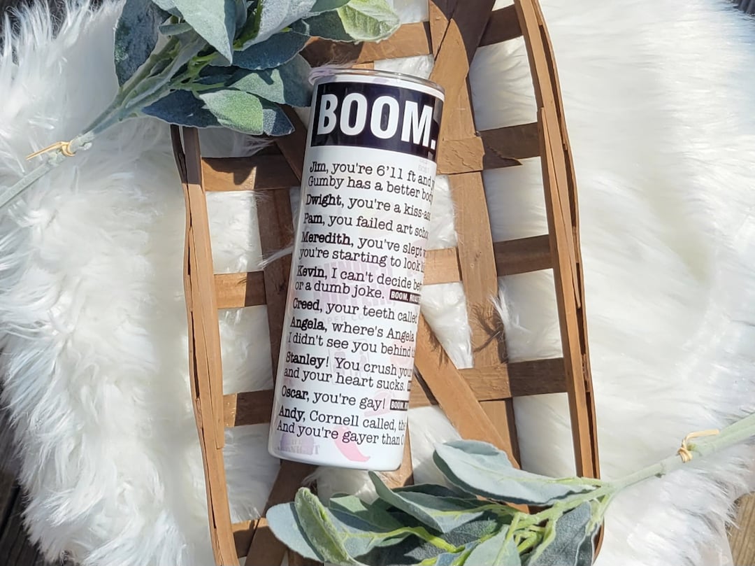 The Office // Michael Scott // Boom Roasted 20oz Skinny Tumbler - Etsy