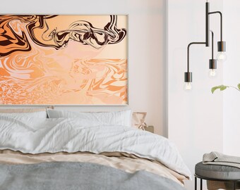 Orange Gradient Wall Art - Etsy