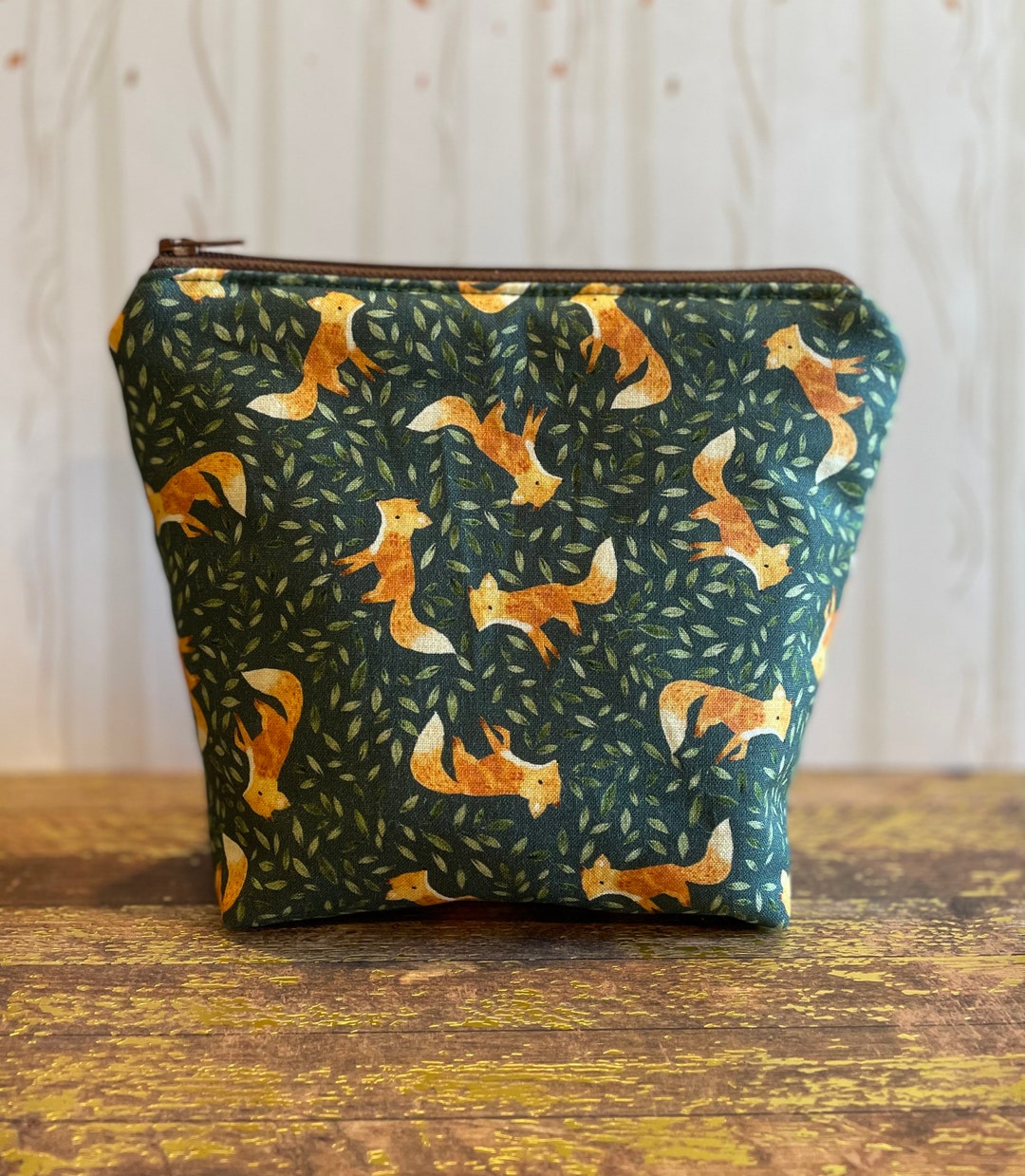 Fox Zipper Pouch - Etsy