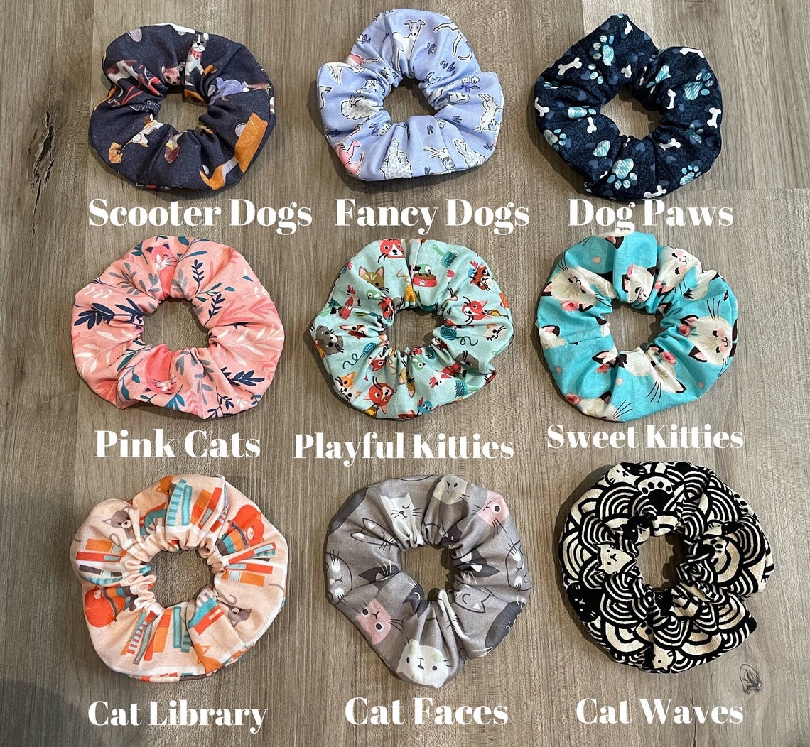 Animal Hair Scrunchies - Etsy