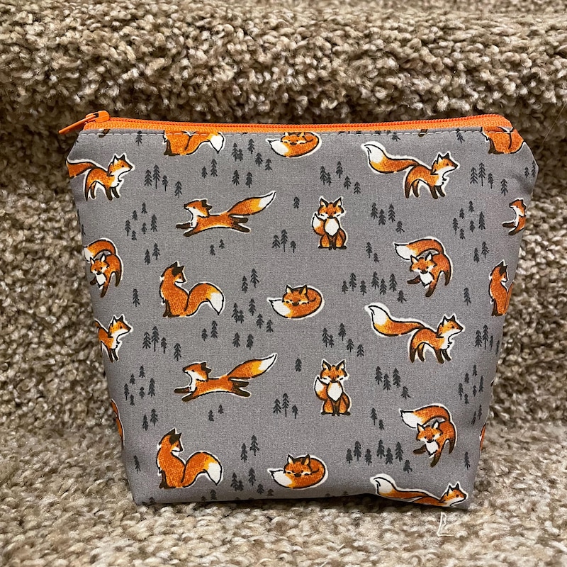 Fox Zipper Pouch - Etsy