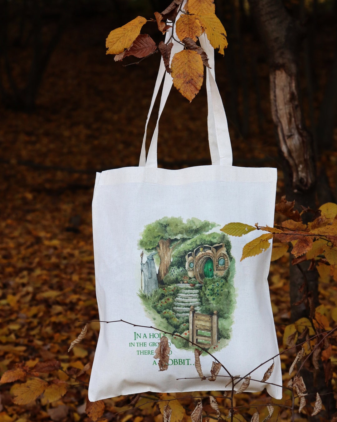 The Hobbit Tote Bag Bag End Shopper LOTR Shopping Bag 100% - Etsy