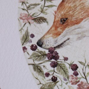 Cottagecore Fox, Fox Lover Gift, Woodland Animal Art, Fox Art Print ...