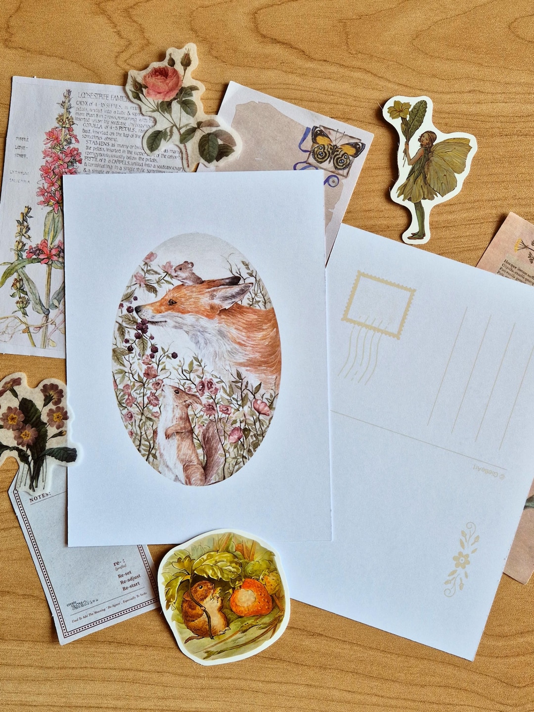 Whimsical Postcards, Cottagecore Postcards, Vintage Postcards, Cozy ...