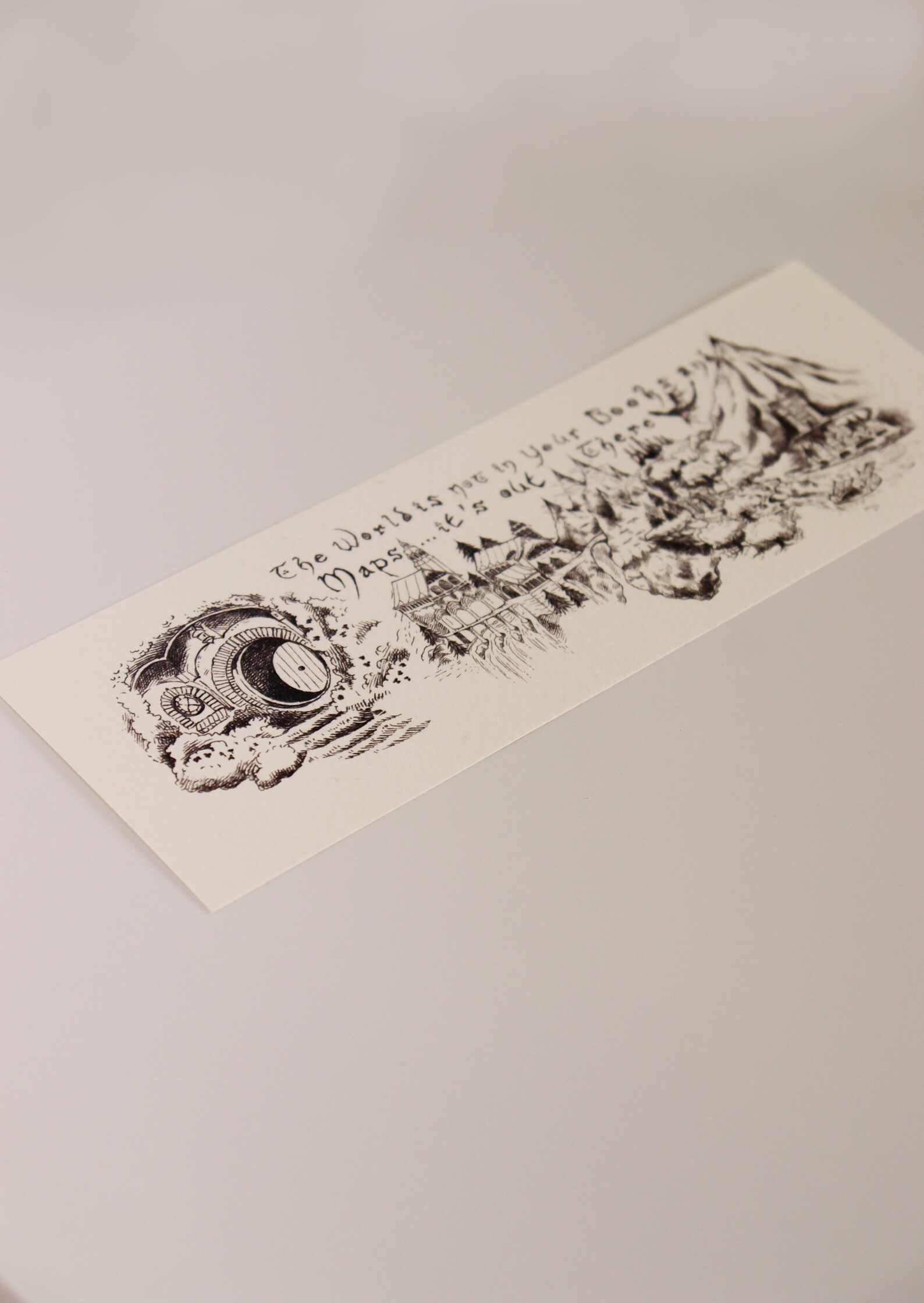 The Hobbit Art Tolkien Quotes Middle Earth Map Ink Sketch - Etsy