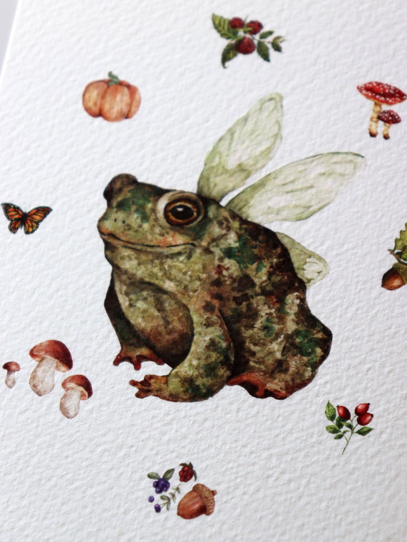 Toad Illustration, Frog Art, Animal Art, Whimsical Art, Forest Animals ...