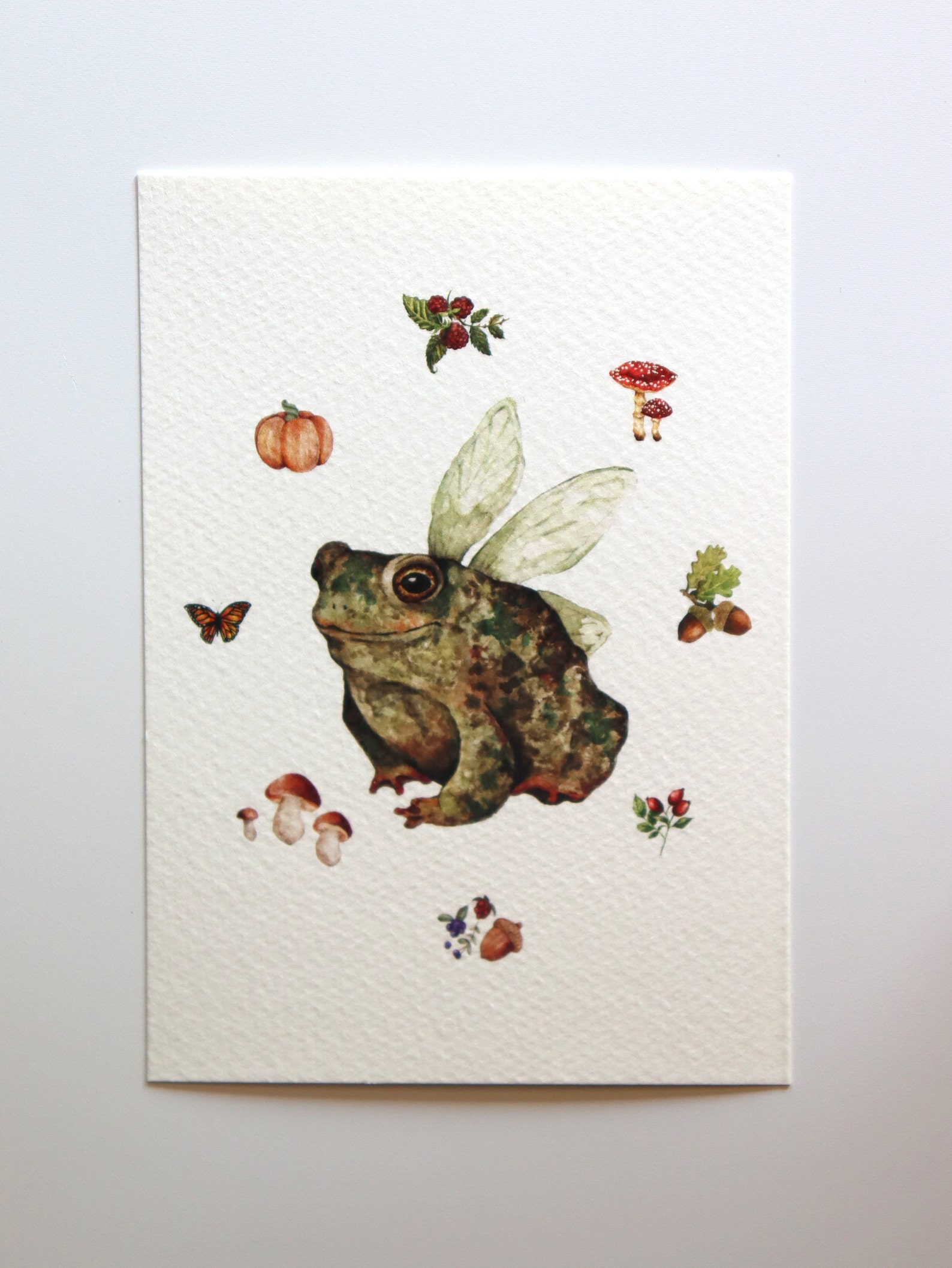 Toad Illustration Frog Art Animal Art Whimsical Art Forest - Etsy