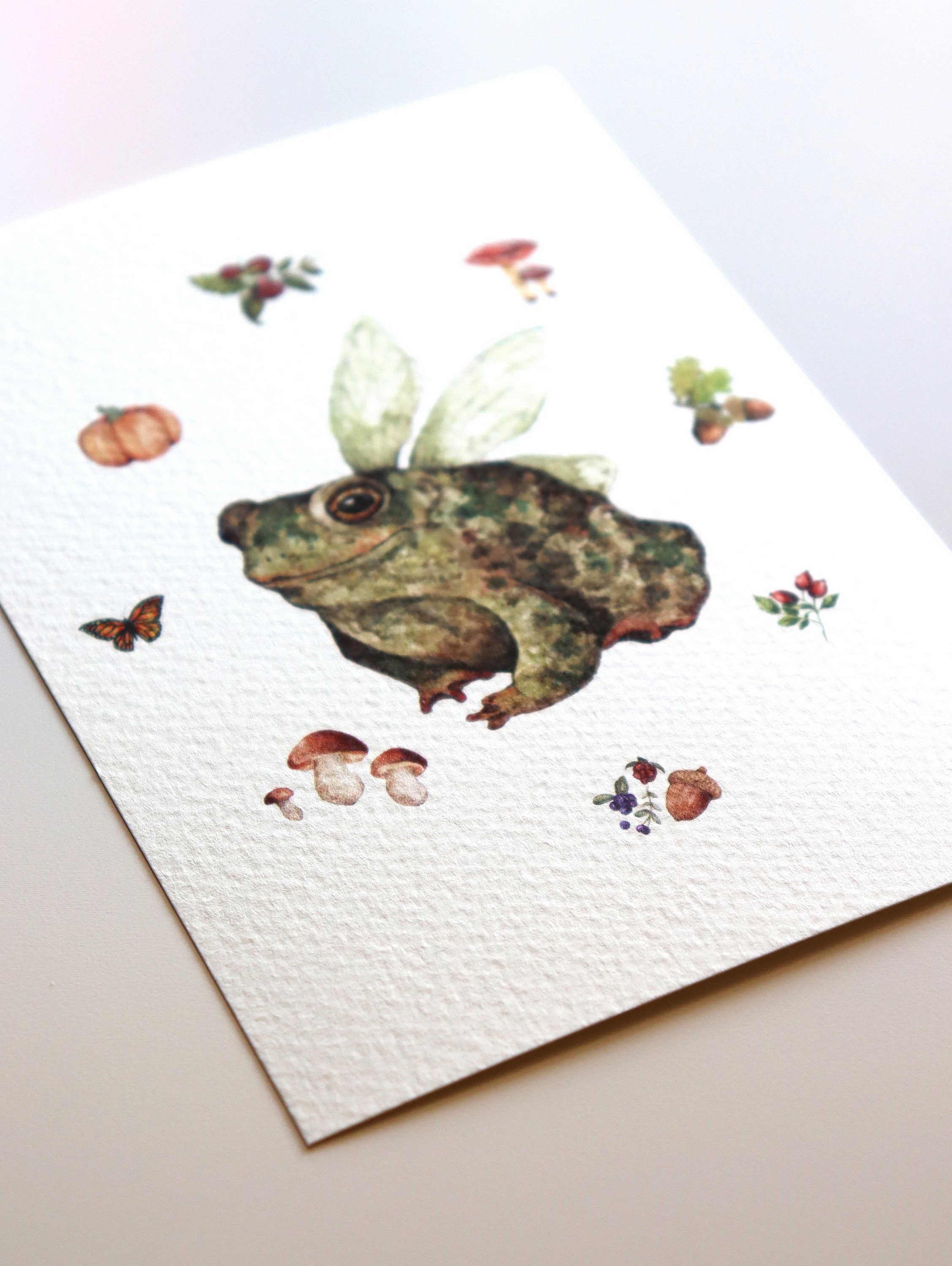 Toad Illustration Frog Art Animal Art Whimsical Art Forest | Etsy