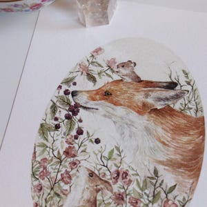 Cottagecore Fox, Fox Lover Gift, Woodland Animal Art, Fox Art Print ...