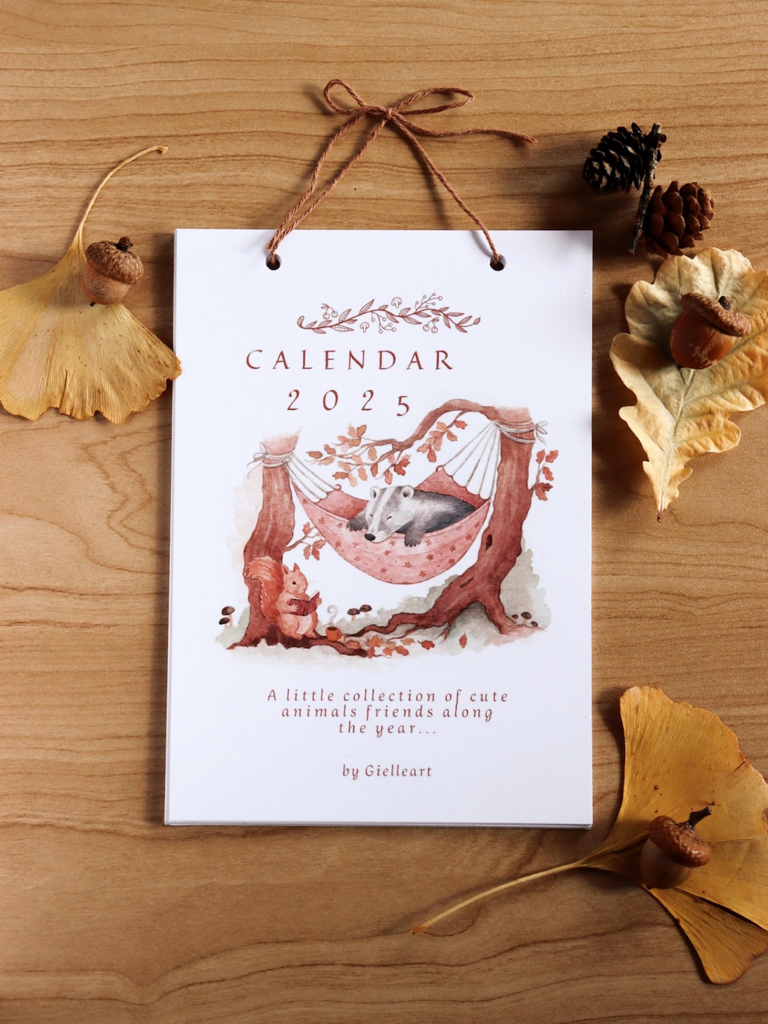 Calendar 2025, Cute Animal Calendar, Illustration Wall Calendar ...