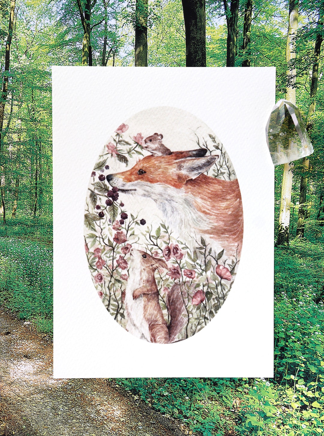 Cottagecore Fox, Fox Lover Gift, Woodland Animal Art, Fox Art Print ...