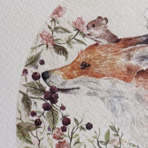 Cottagecore Fox, Fox Lover Gift, Woodland Animal Art, Fox Art Print ...