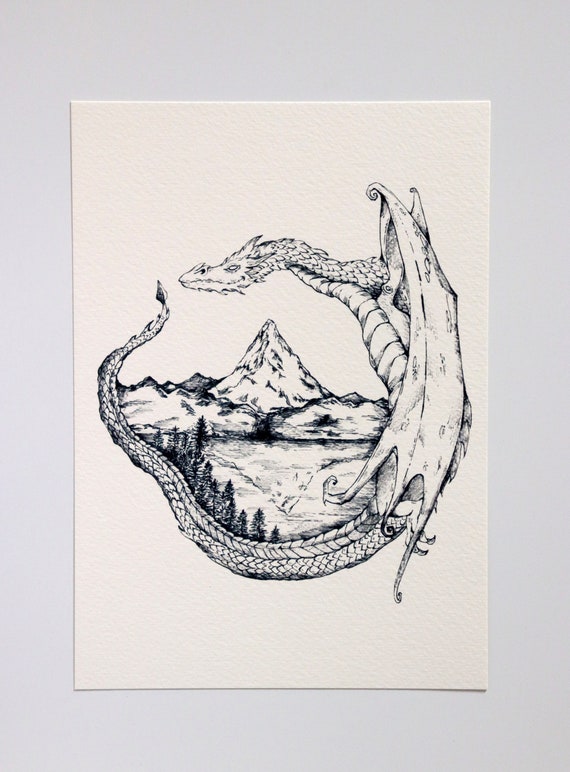 The Hobbit Smaug Drawing