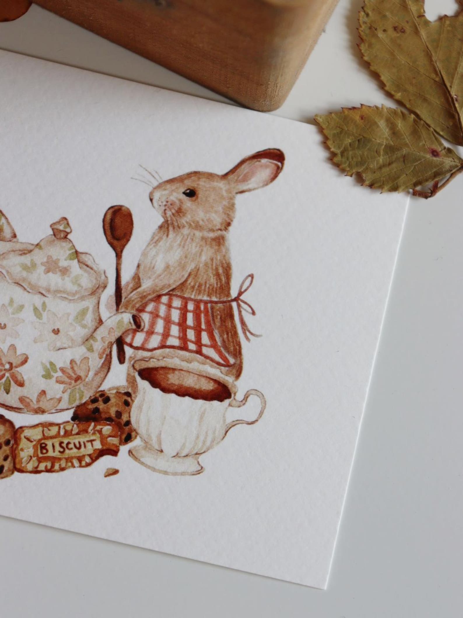 Whimsical Rabbit Tea Party Print, Nursery Wall Art, Baking Illustration ...