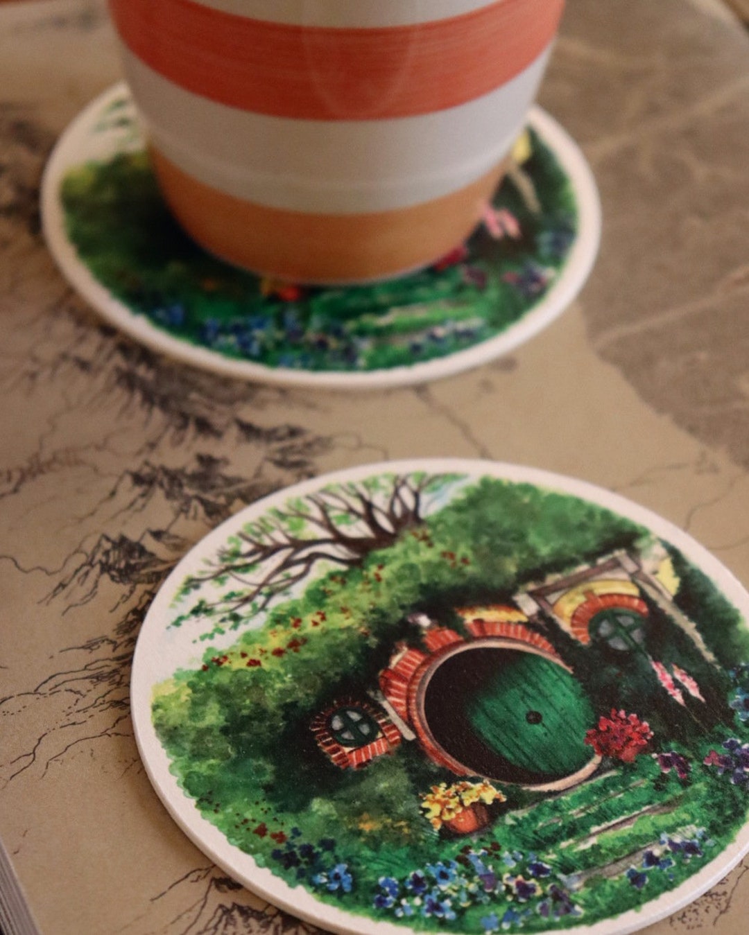 LOTR Coasters, LOTR Lover Gift, Cardboard Coasters, Bar Tavern Coasters ...