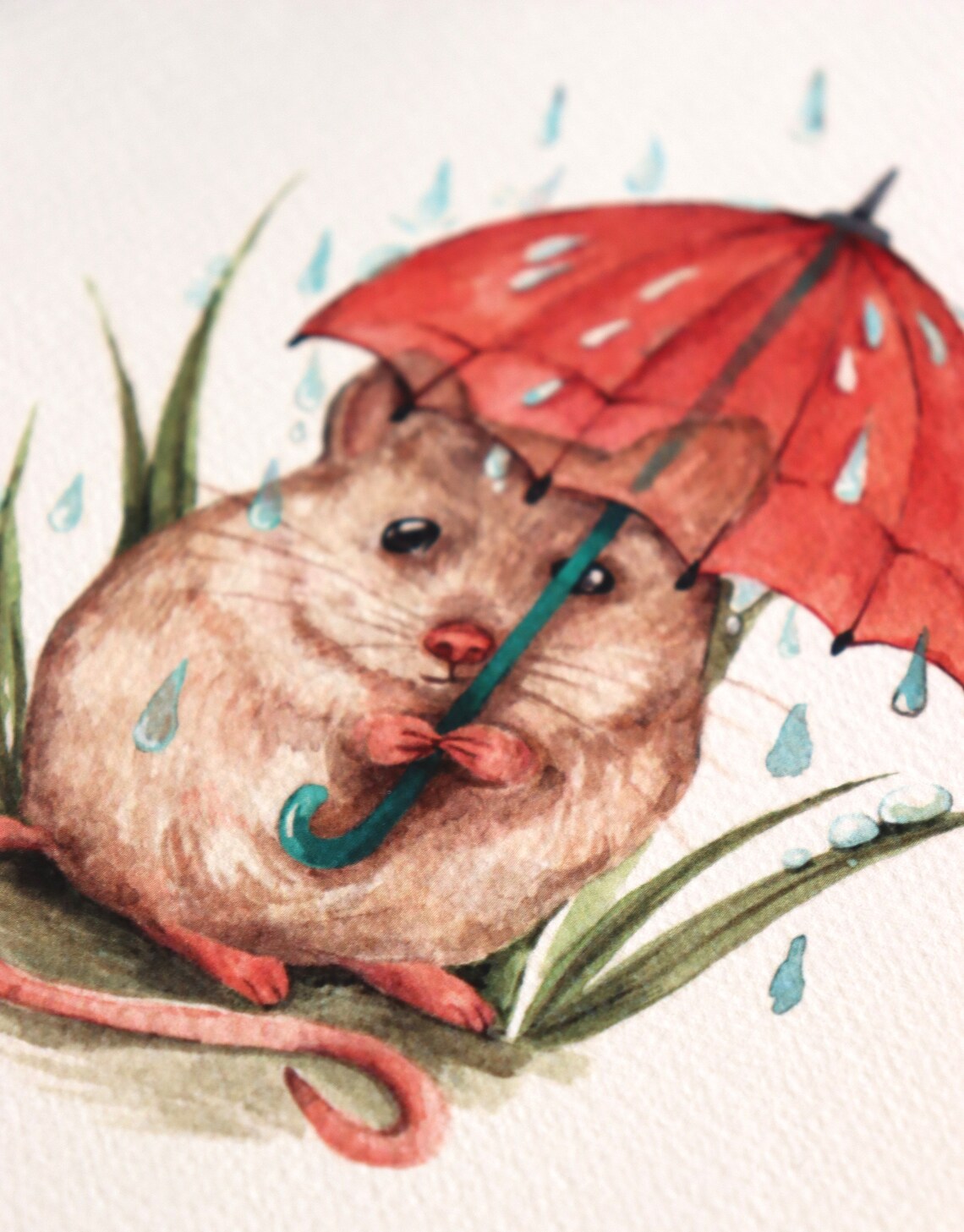 Mouse Watercolor Painting Mouse Art Animal Wall Art | Etsy