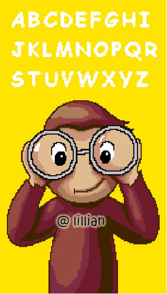 CURIOUS GEORGE ABC Alphabet Sampler Cross Stitch Pattern | Etsy
