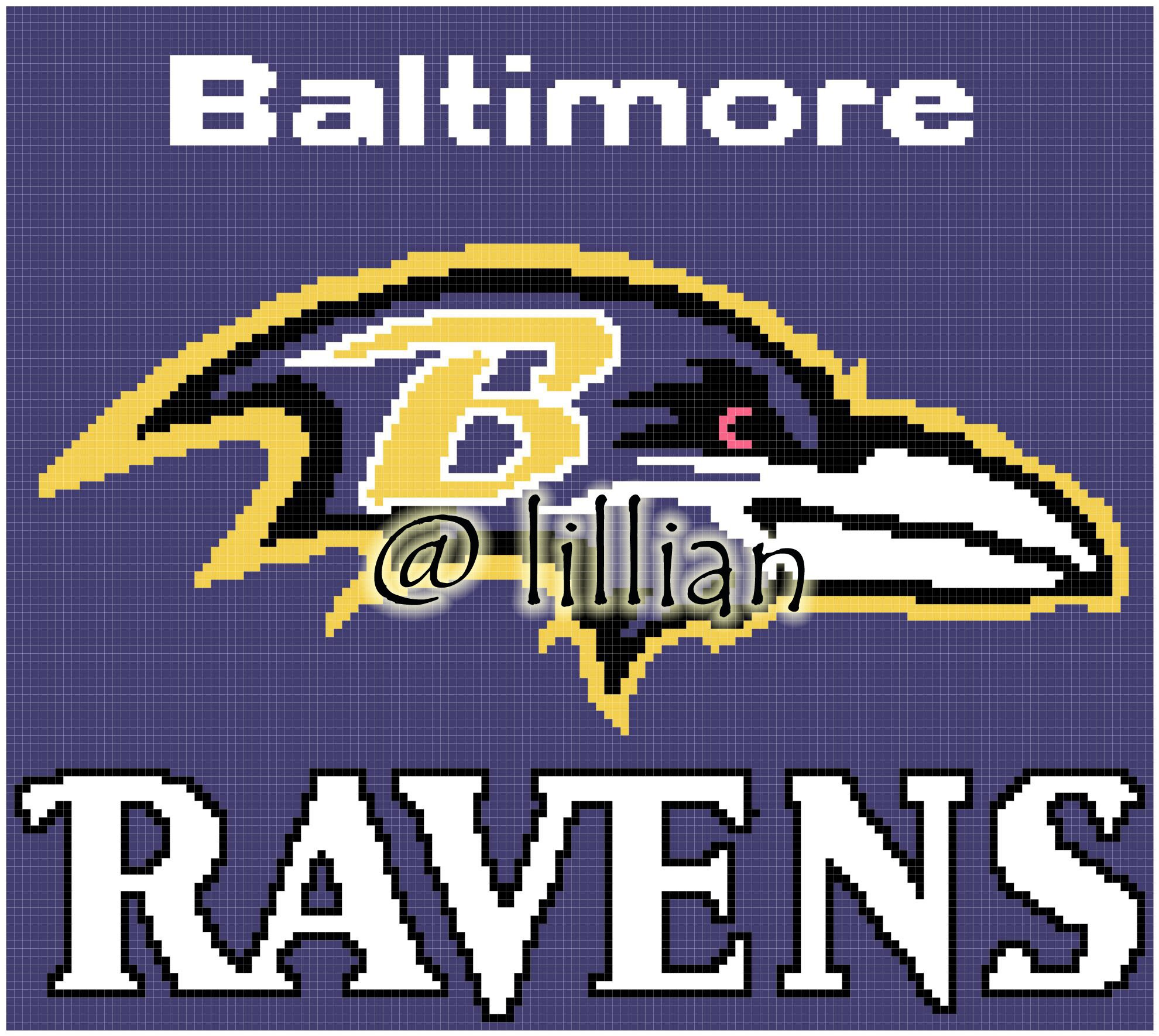 NFL BALTIMORE RAVENS Cross Stitch Pattern P D F | Etsy