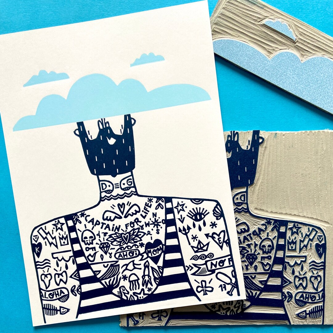 Flying High | Linoleum Printing - Etsy