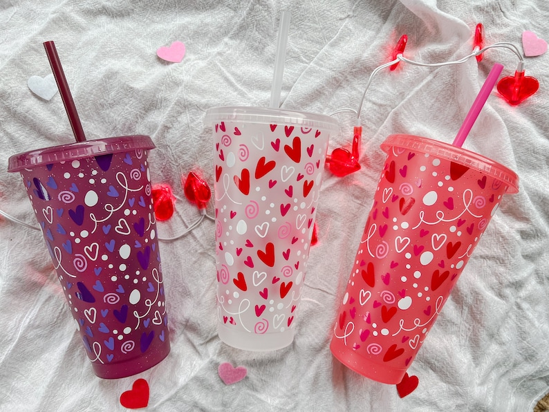 Valentine Cold Cup Custom Cold Reusable Cup Cold Cup - Etsy
