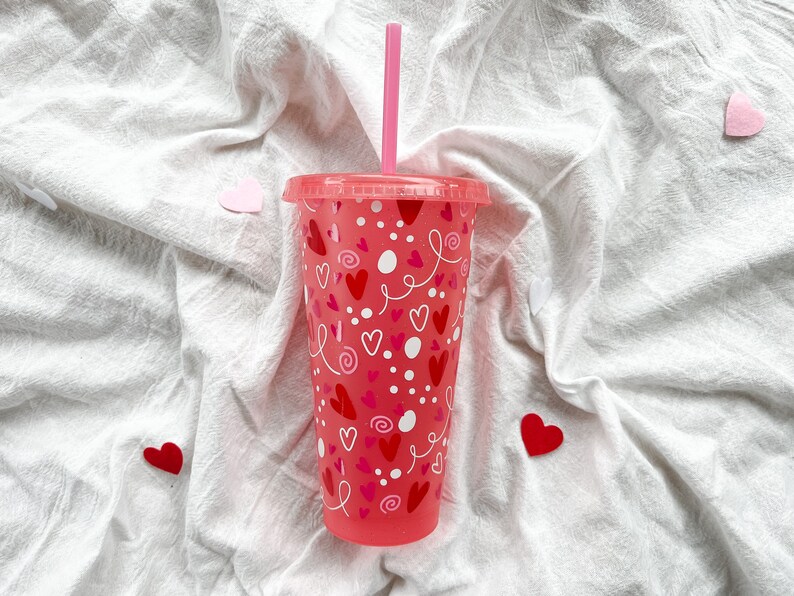 Valentine Cold Cup Custom Cold Reusable Cup Cold Cup - Etsy