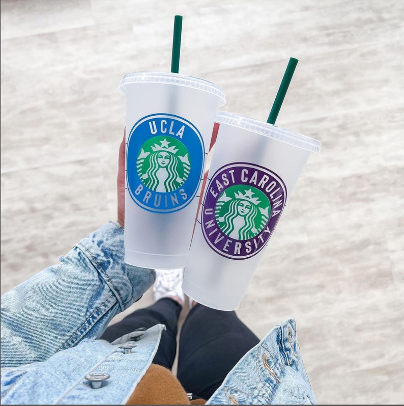 College Custom Starbucks Cold Reusable Cup • Graduation Gift ...