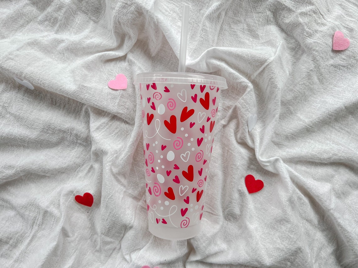 Valentine Cold Cup Custom Cold Reusable Cup Cold Cup - Etsy