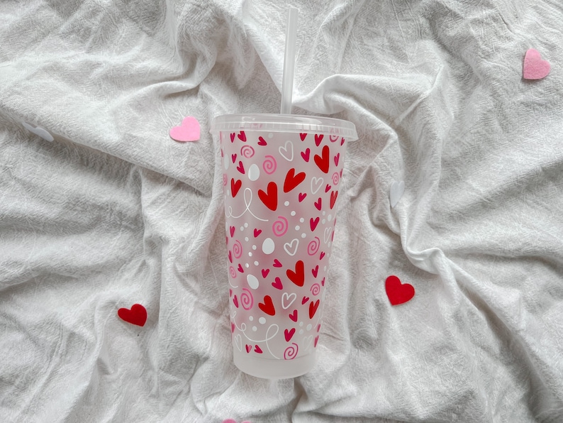 Valentine Cold Cup Custom Cold Reusable Cup Cold Cup - Etsy