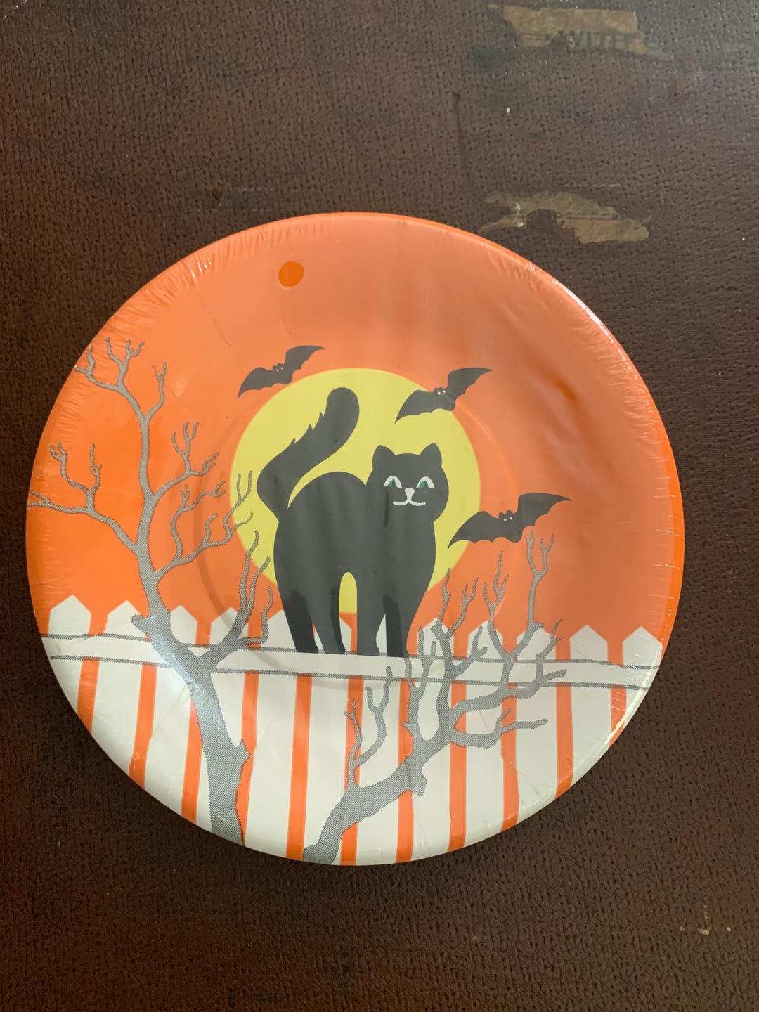 16 Vintage Halloween Paper Plates NOS 1983 Black Cat 7 Inch - Etsy