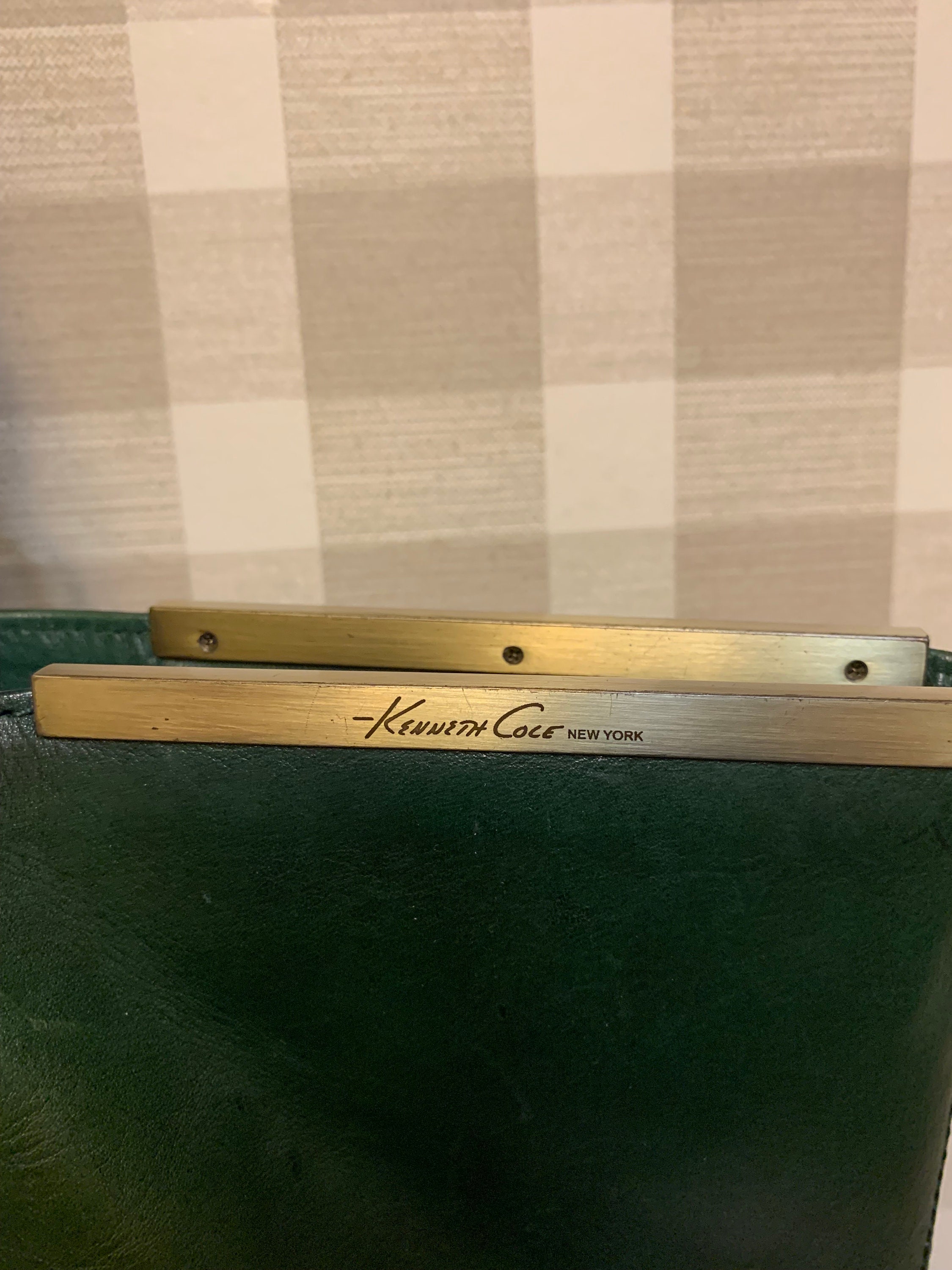 Kenneth Cole Green Leather Classic Tote Purse Large - Etsy