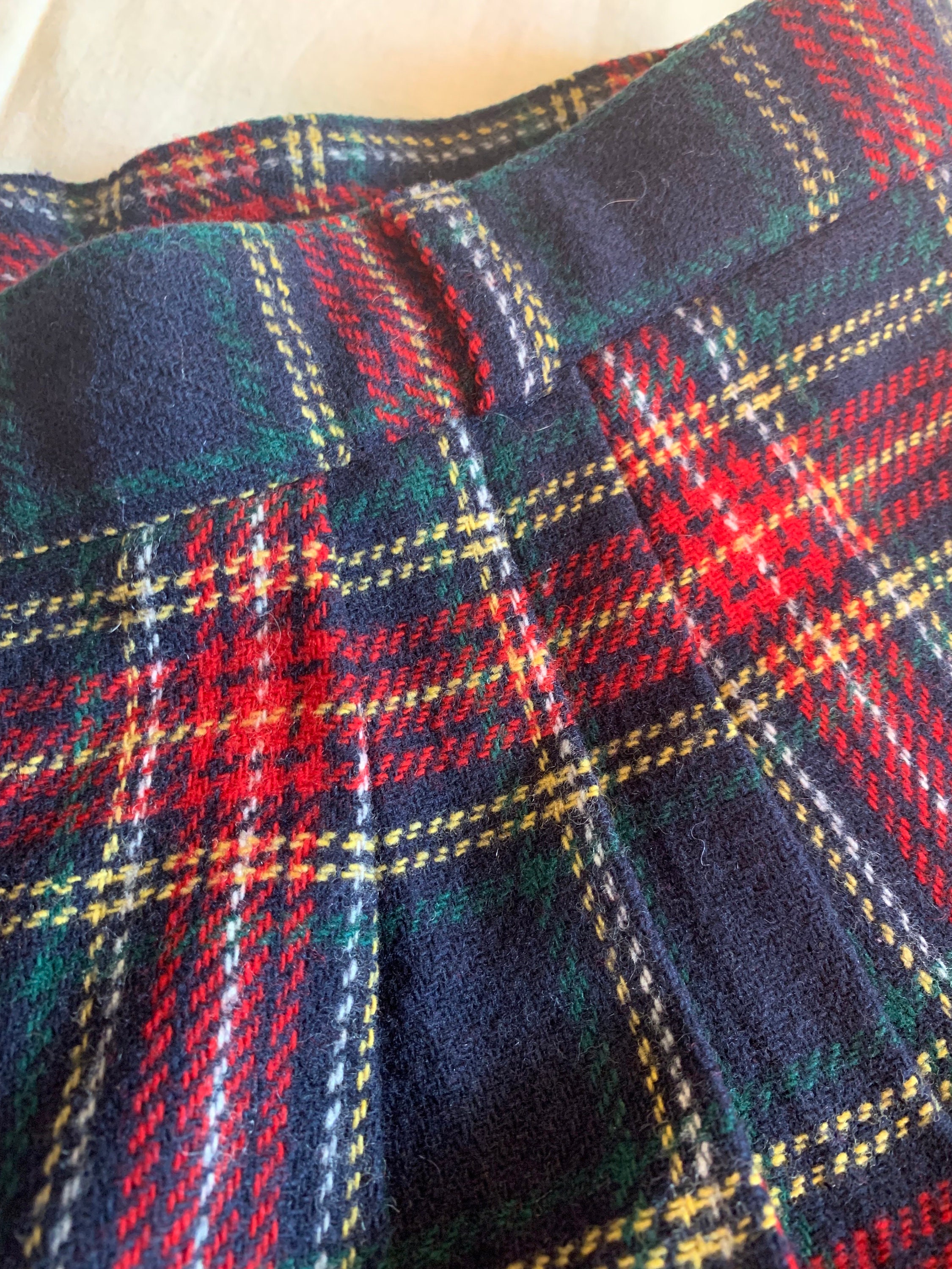 Vintage Plaid Walking Shorts 90s Tartan Wool Pleated - Etsy