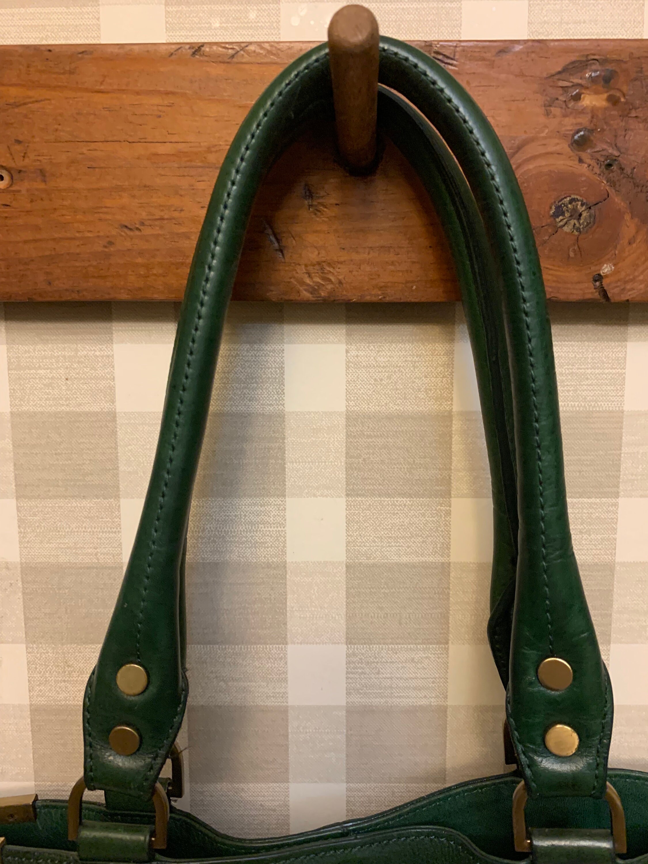 Kenneth Cole Green Leather Classic Tote Purse Large - Etsy