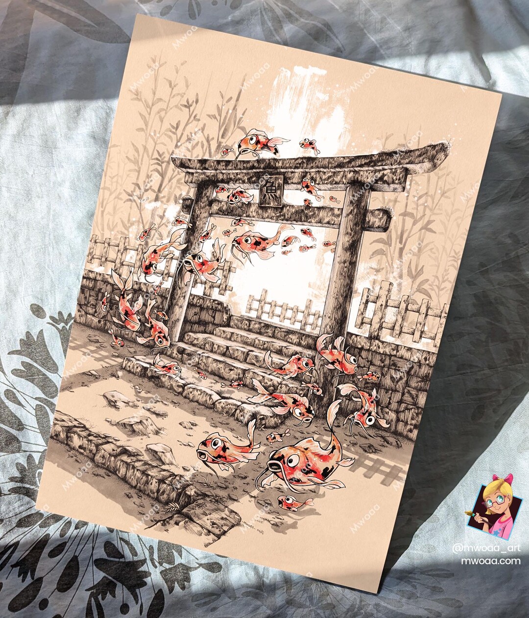 A3 FOREX (foamex) Print Out of My Koïyasan Illustration, Inspired by a ...