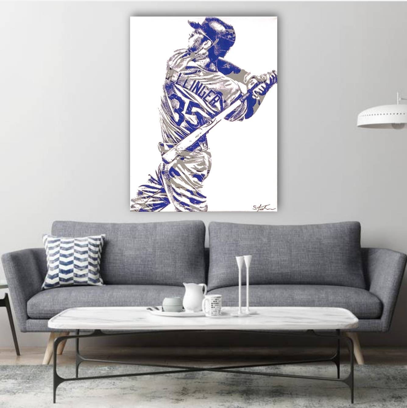 Cody Bellinger Wall Art LA Dodgers Painting Cody Bellinger Painting Fan ...
