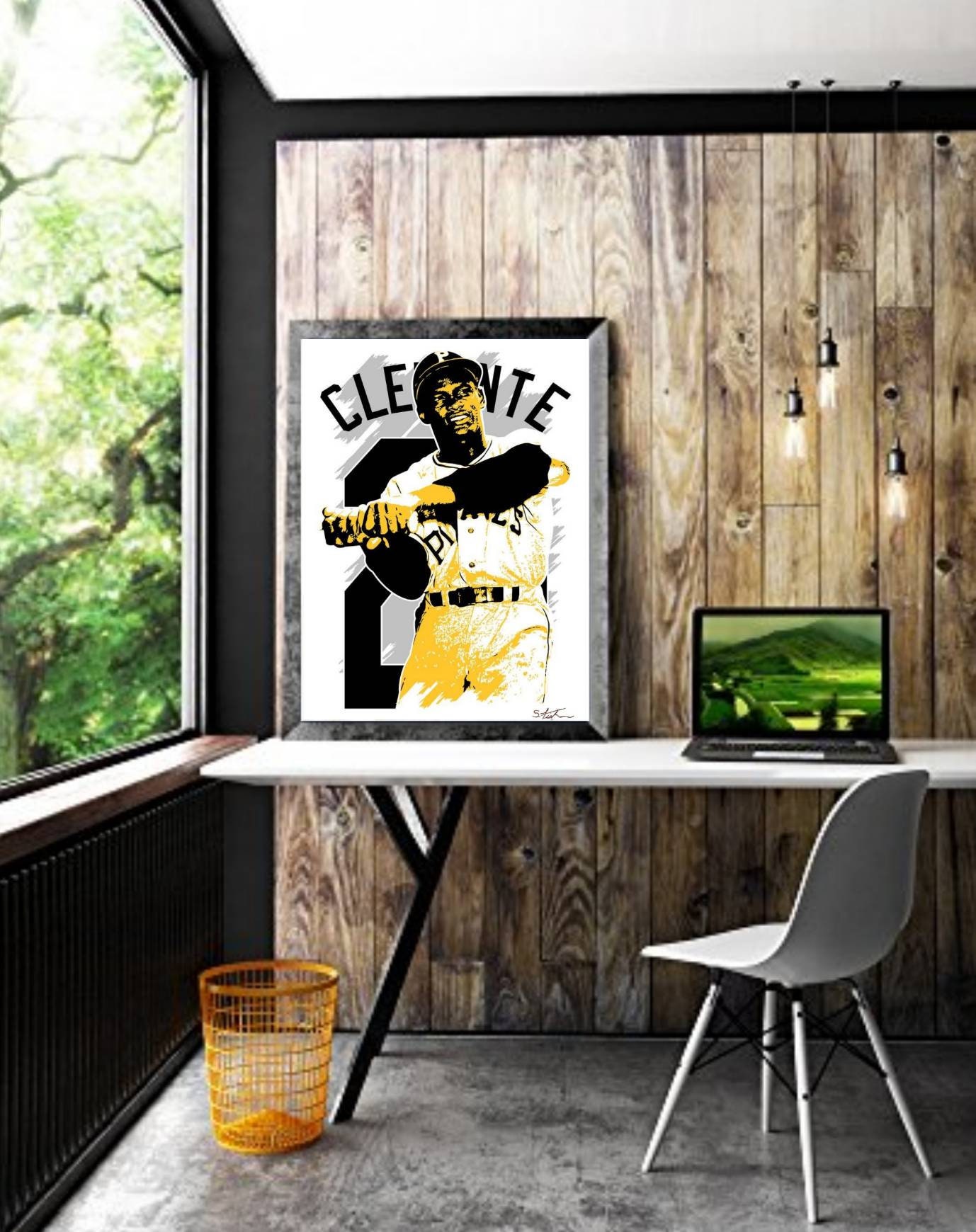 Roberto Clemente Wall Art Roberto Clemente Print Canvas MLB Fan Art ...