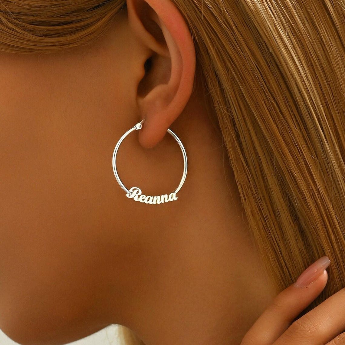 Personalized Name Hoop Earrings, Custom Name Hoops, Personalized ...