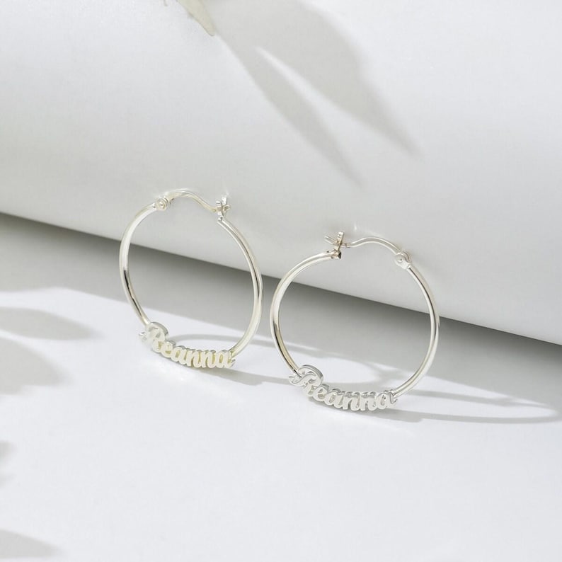 Personalized Name Hoop Earrings, Custom Name Hoops, Personalized ...