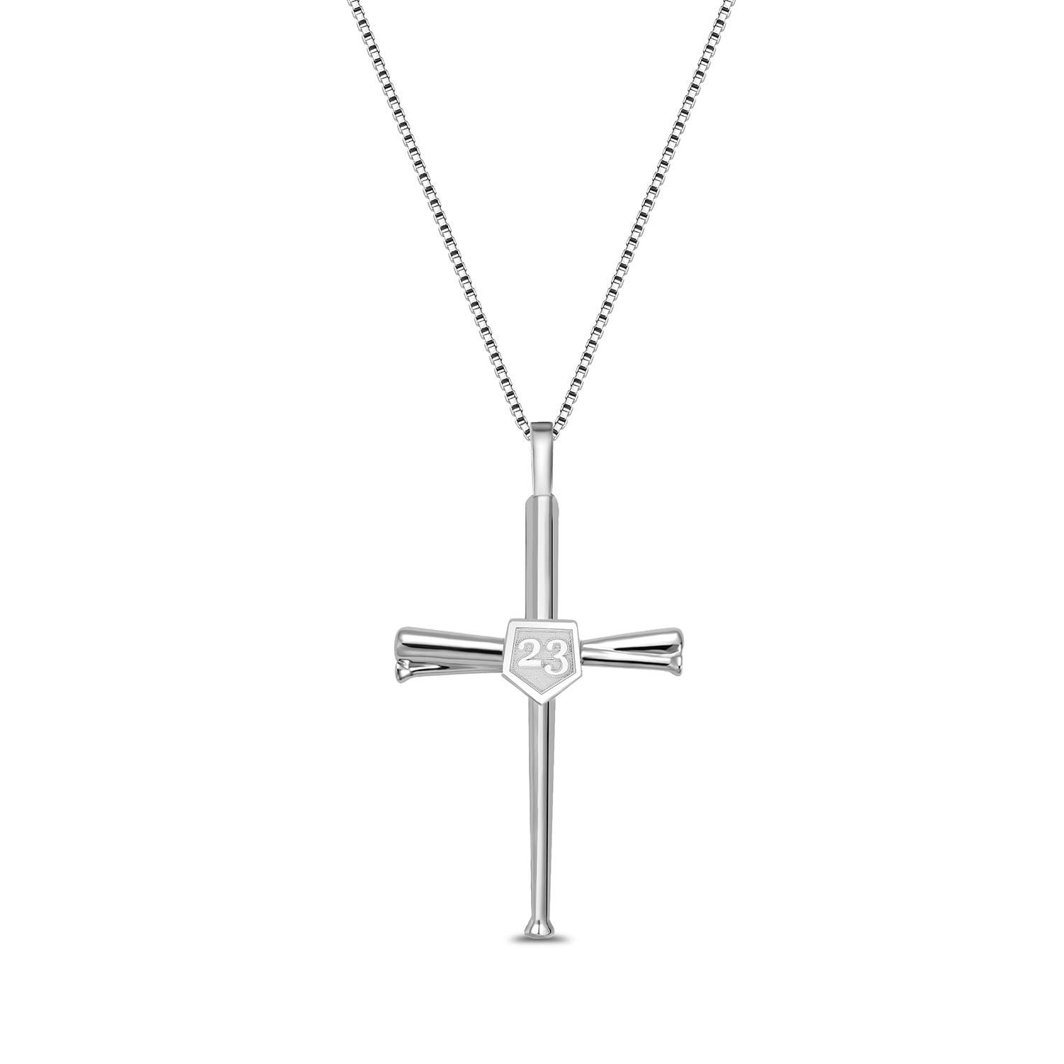 Cross Necklace Baseball Bats Athletes Cross Pendant Sports - Etsy