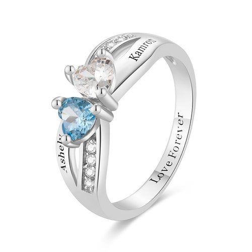 3mm Silver Name CUSTOM ENGRAVED RINGS for Women Promise Ring - Etsy