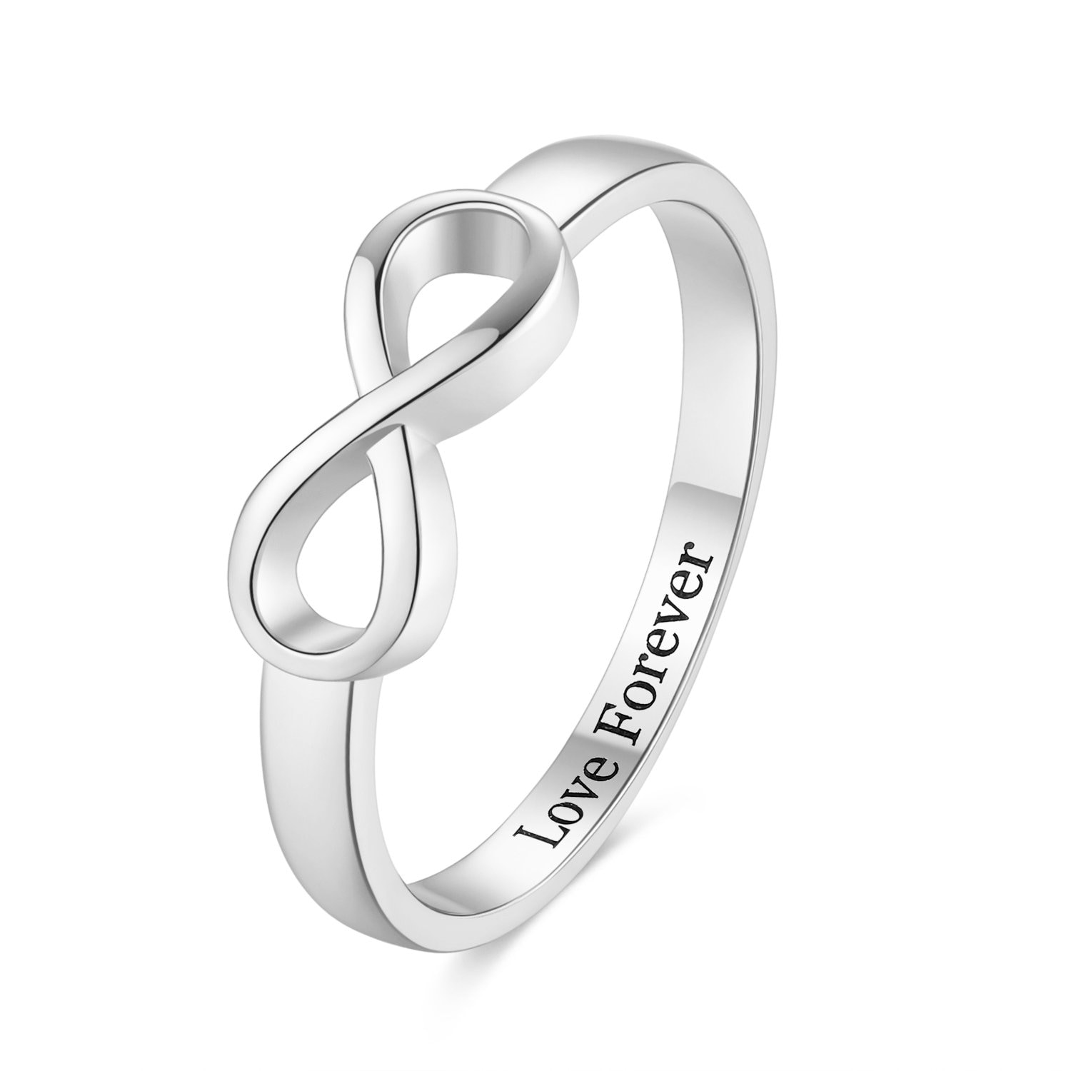 925 Sterling Silver Engraved Infinity Ring - Etsy