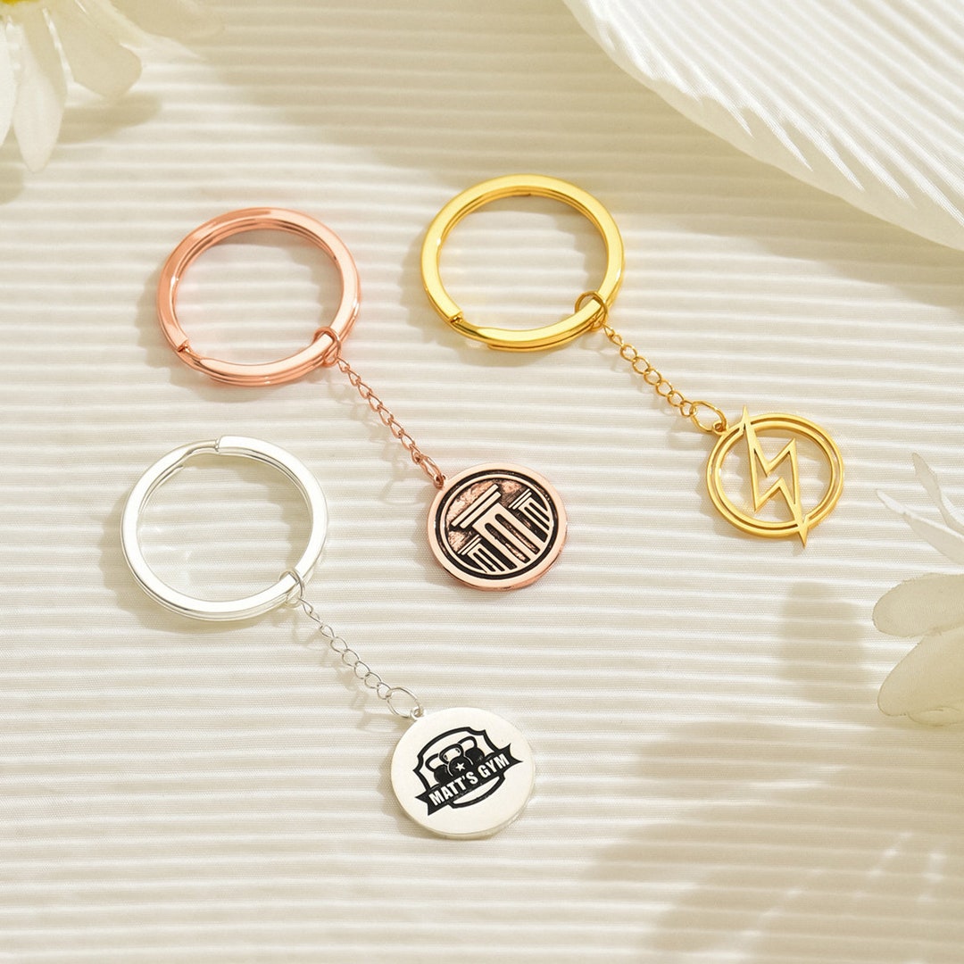 Company Logo Keychain, Personalized Logo Keychain, Your Logo Keychain ...