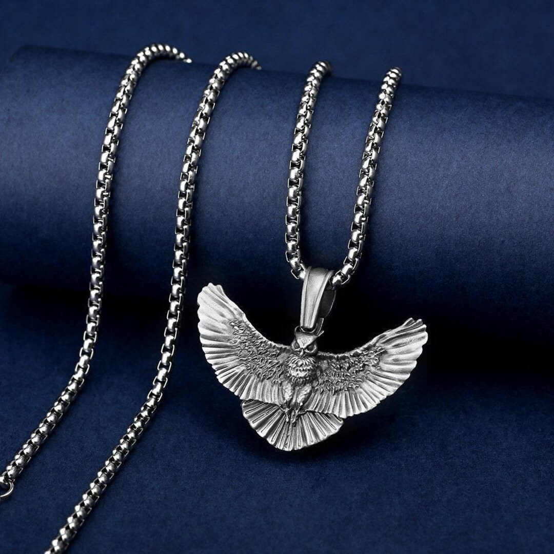 Owl Necklace With Viking Knot, Norse Mythology Symbols, Bird Animal ...