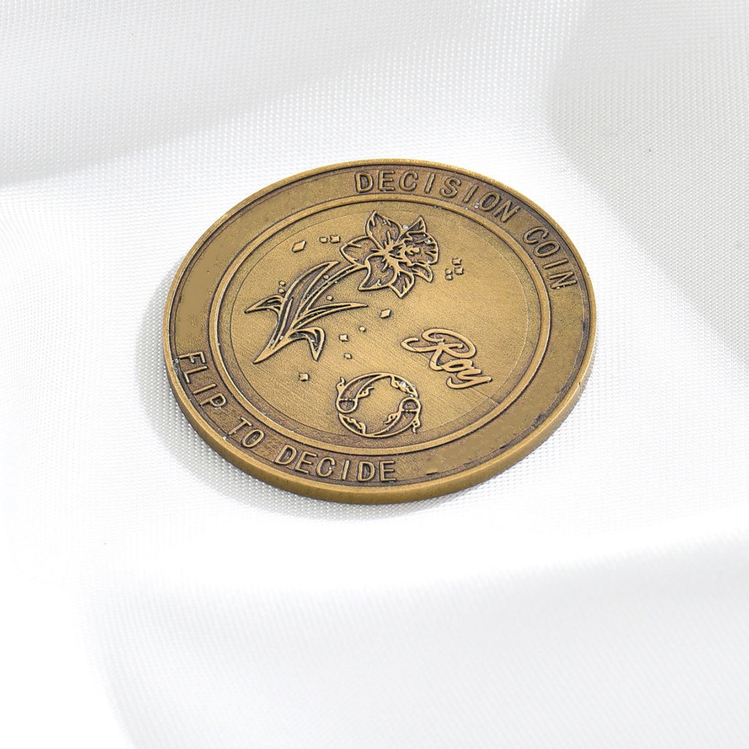 Mental Flipping Coin Decision Maker, Custom Birthfloer Constellation ...