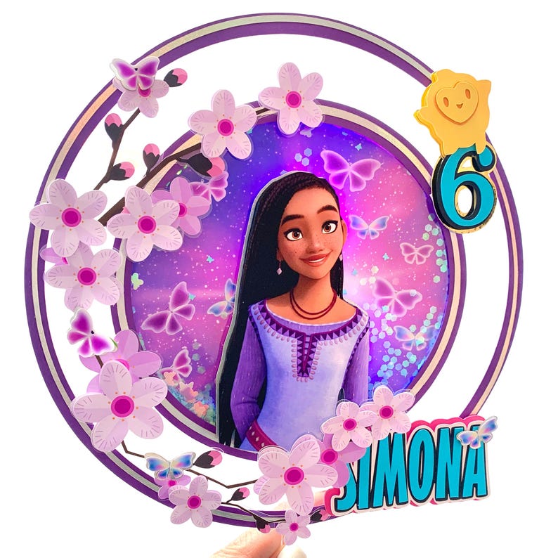 Disney Wish Cake Topper, Princess Asha Birthday Party Decorations, Wish ...