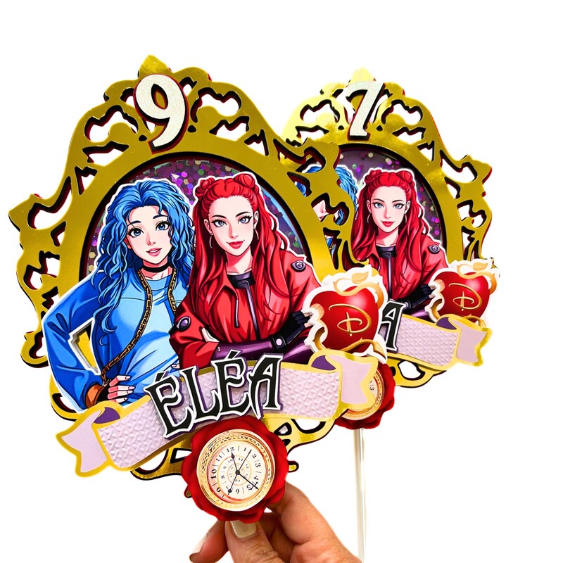 Descendants Rise of Red Cake Toppers - Etsy