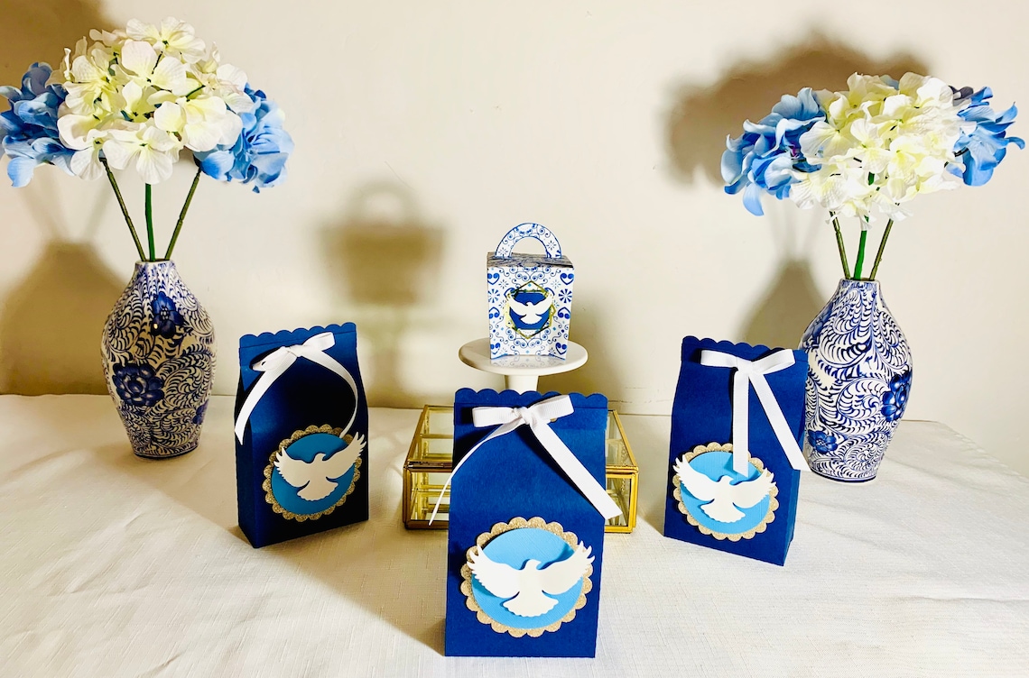 Baptism Favor Boxes: Religious Party Treat Boxes (set of 3) - Etsy