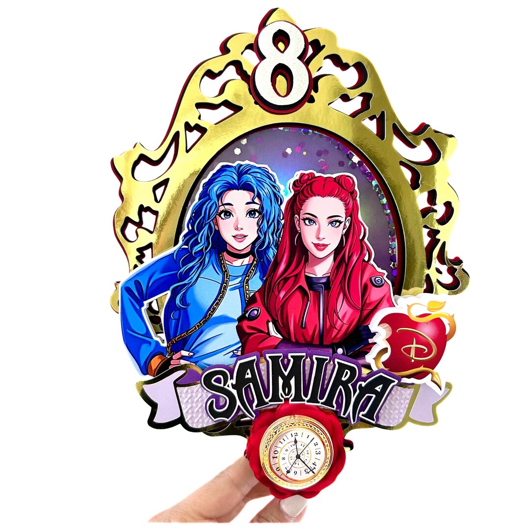 Disney Descendants Rise of Red Cake Topper, Rise of Red Party ...