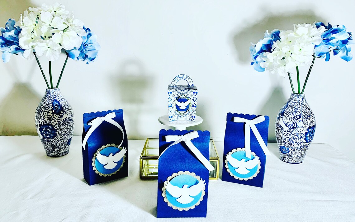 Baptism Favor Boxes: Religious Party Treat Boxes (set of 3) - Etsy
